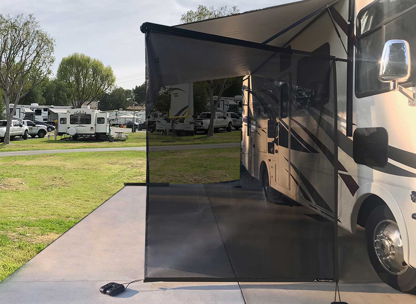 Tentproinc RV awning shade screen front side sunshade sideblocker